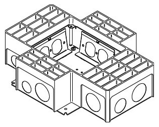 WALKER RFB4-4DB : STEEL 4 DUPLEX RECEPTACLE FLOOR BOX | Gordon Electric ...